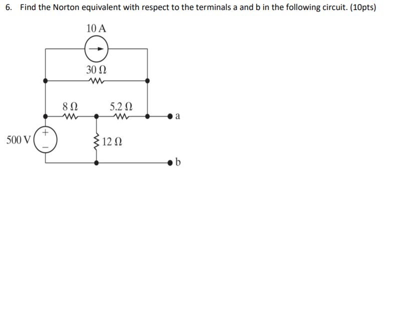 Solved Find the Norton equivalent with respect to the | Chegg.com
