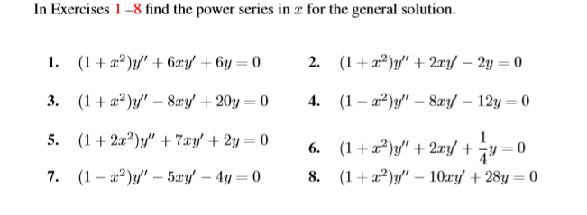 Solved in z for the general solution. In Exercises 1 -8 find | Chegg.com