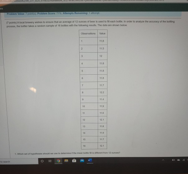 Solved Problem Value 7 Points Problem Score 71 Attempts 7254