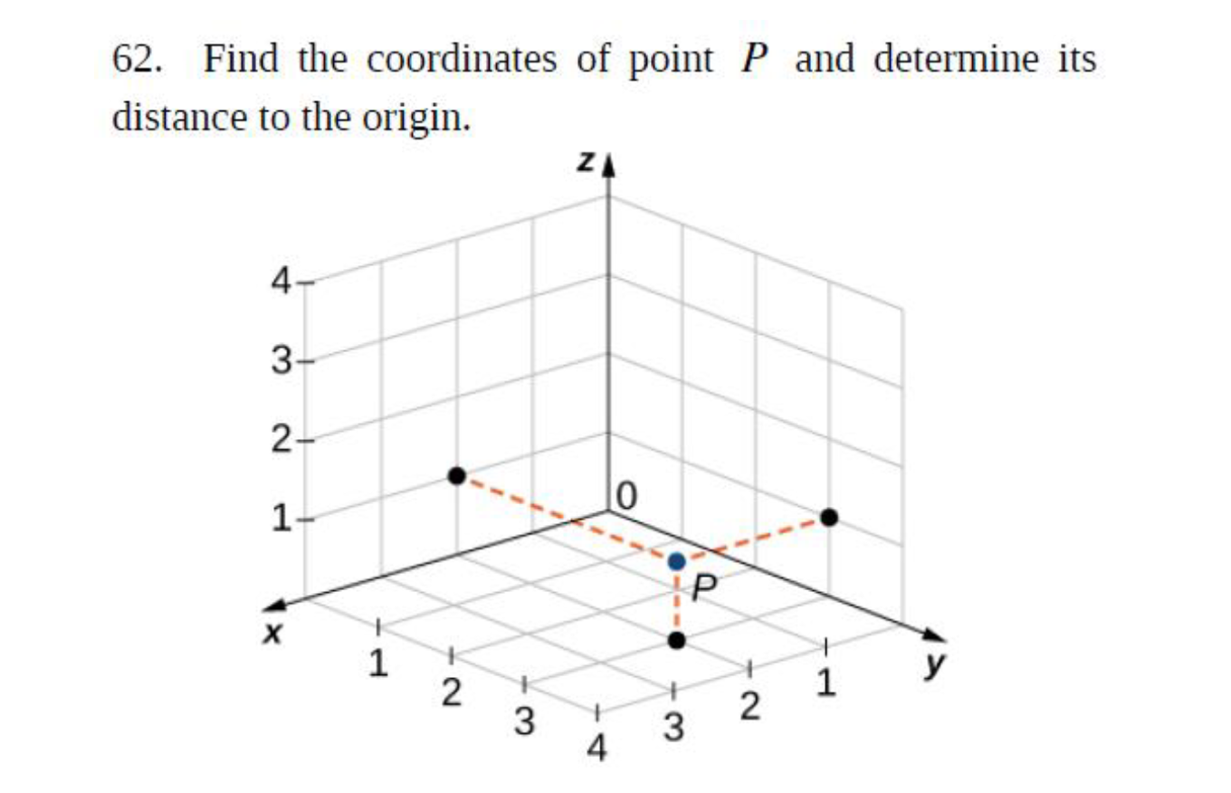 Solved 62. Find the coordinates of point P and determine its | Chegg.com