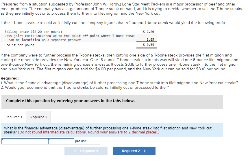 Solved Prepared from a situation suggested by Professor John | Chegg.com
