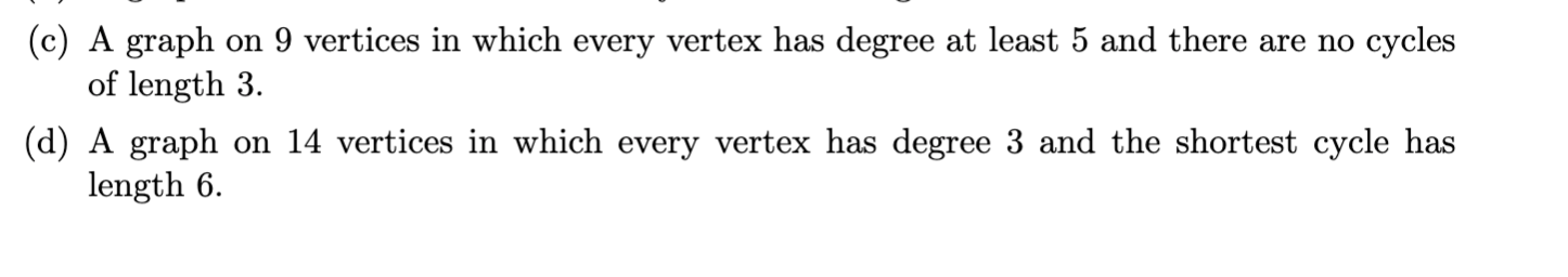 Solved 4. This problem is about graphs. In each of the | Chegg.com