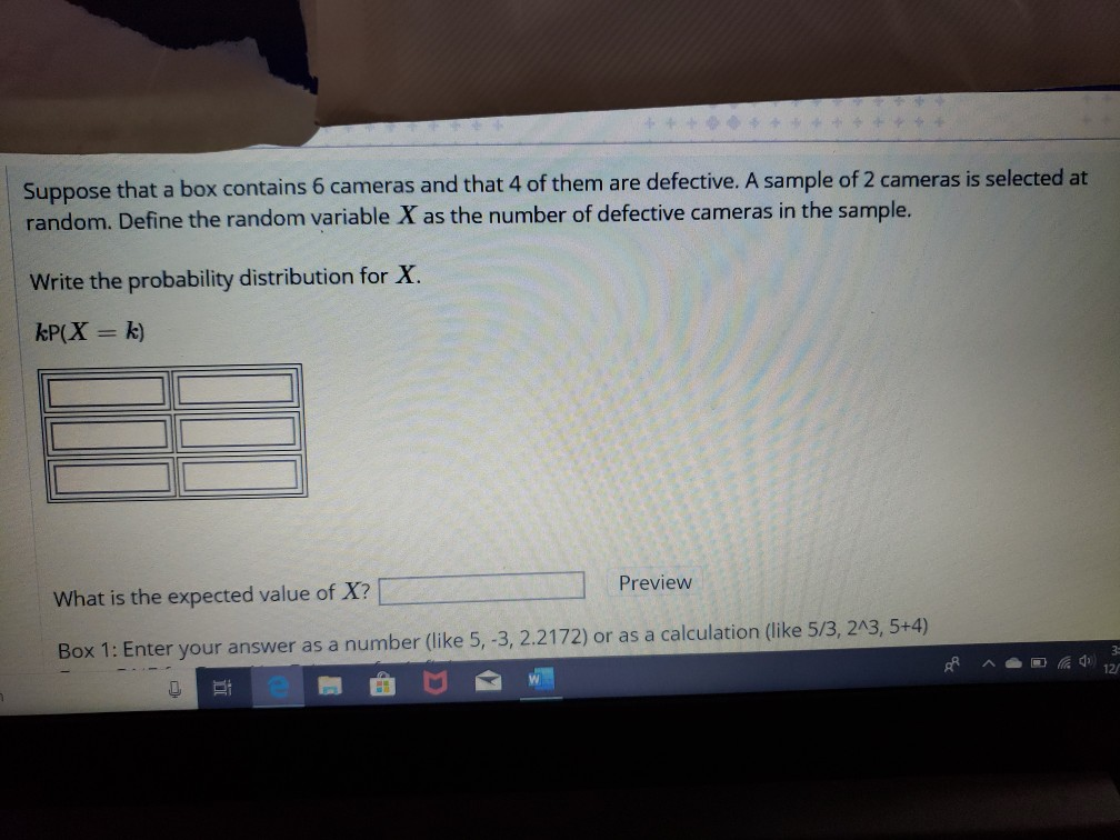 Solved Suppose that a box contains 6 cameras and that 4 of | Chegg.com