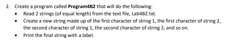 Solved create a text file called "Nab4b2.txt" containing | Chegg.com