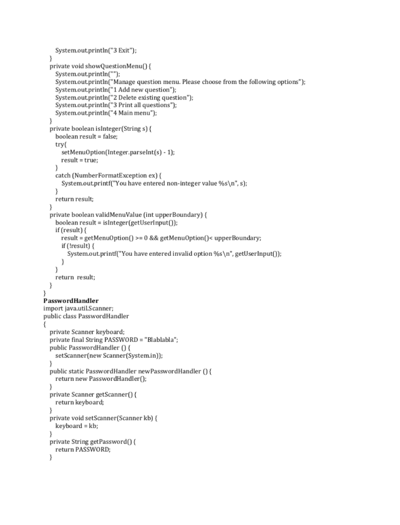 JAVA Quiz Taker and Creator Modes (Source Code | Chegg.com