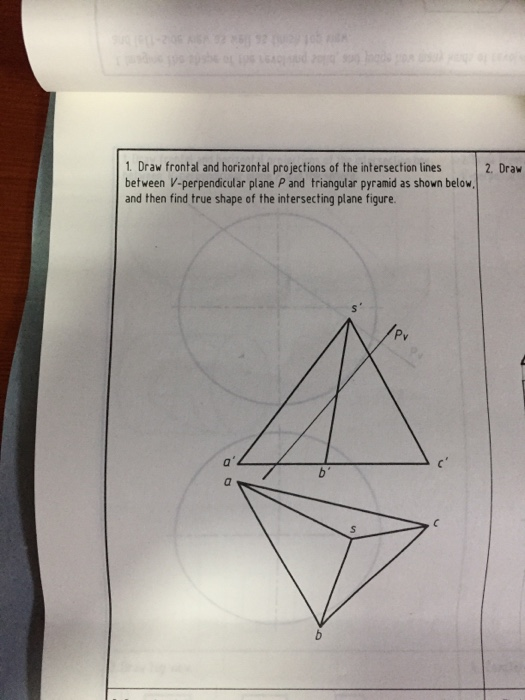Solved 1. Draw frontal and horizontal projections of the | Chegg.com