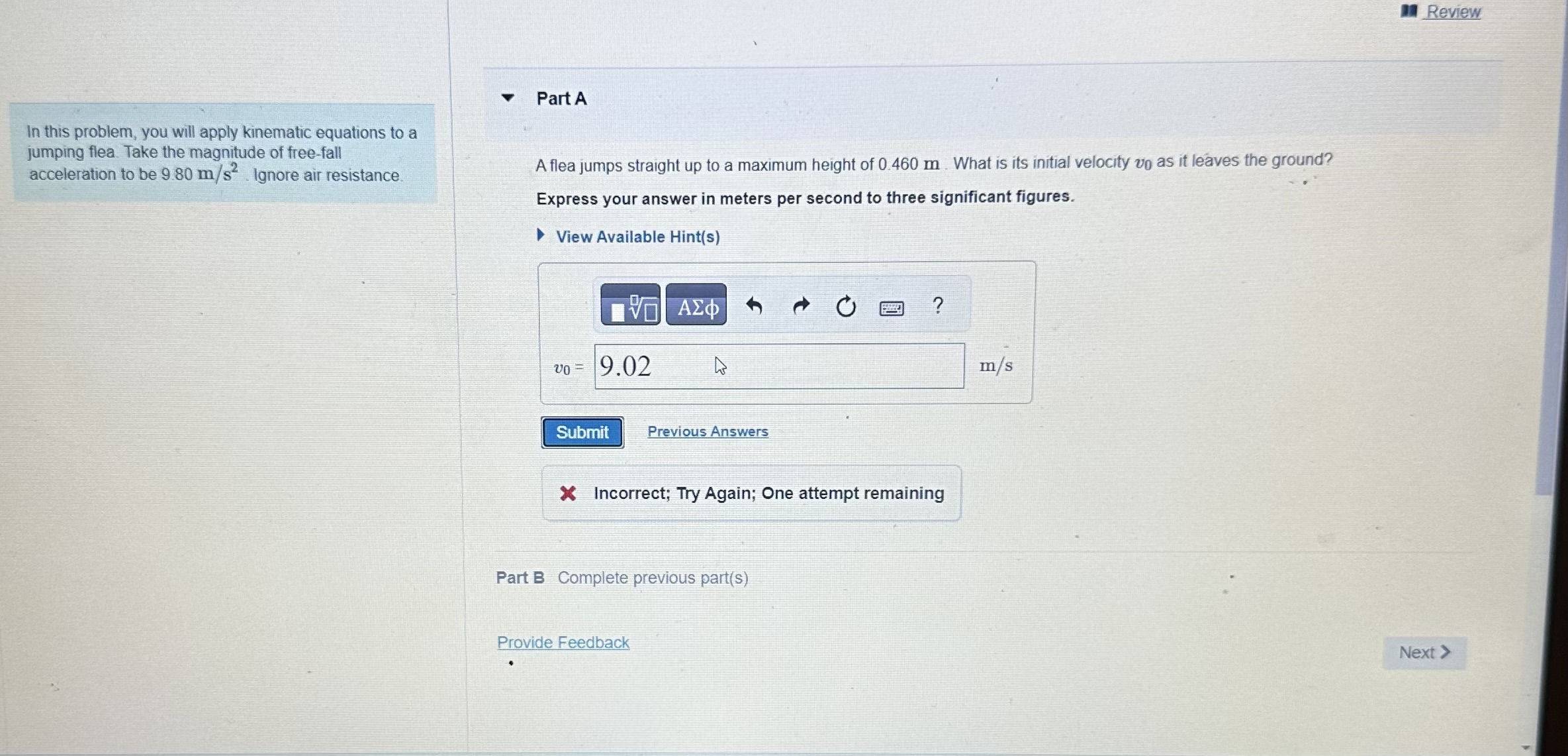 Solved In this problem, you will apply kinematic equations | Chegg.com