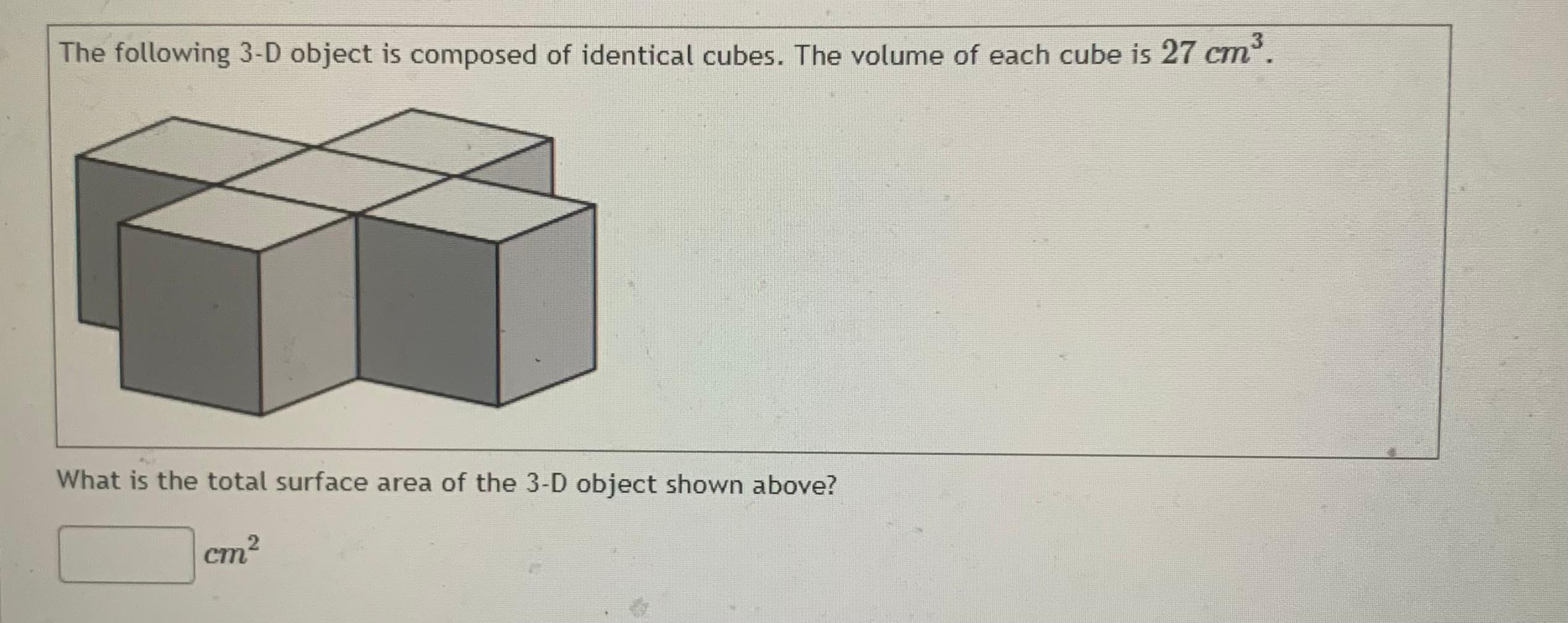 Solved The following 3-D object is composed of identical | Chegg.com