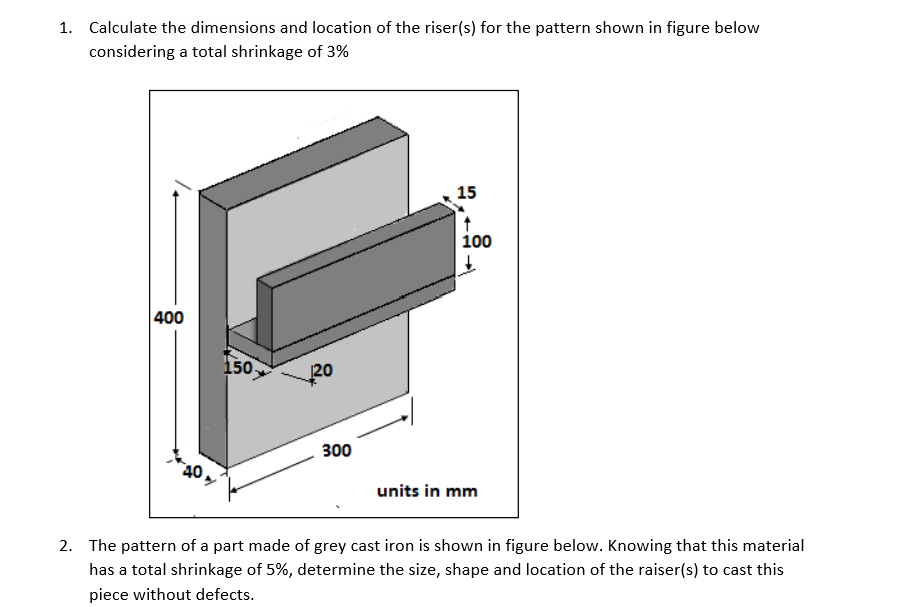 1. Calculate the dimensions and location of the | Chegg.com