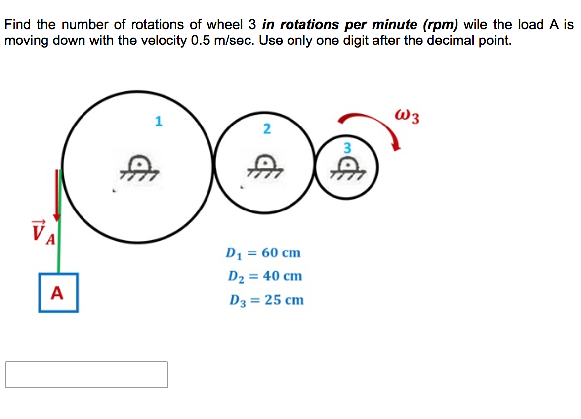 Solved Find the number of rotations of wheel 3 in rotations | Chegg.com
