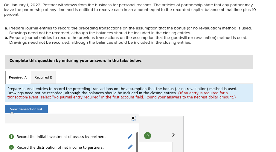 Solved Prepare journal entries to record the previous | Chegg.com