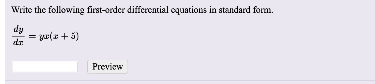 Solved Write the following first-order differential | Chegg.com