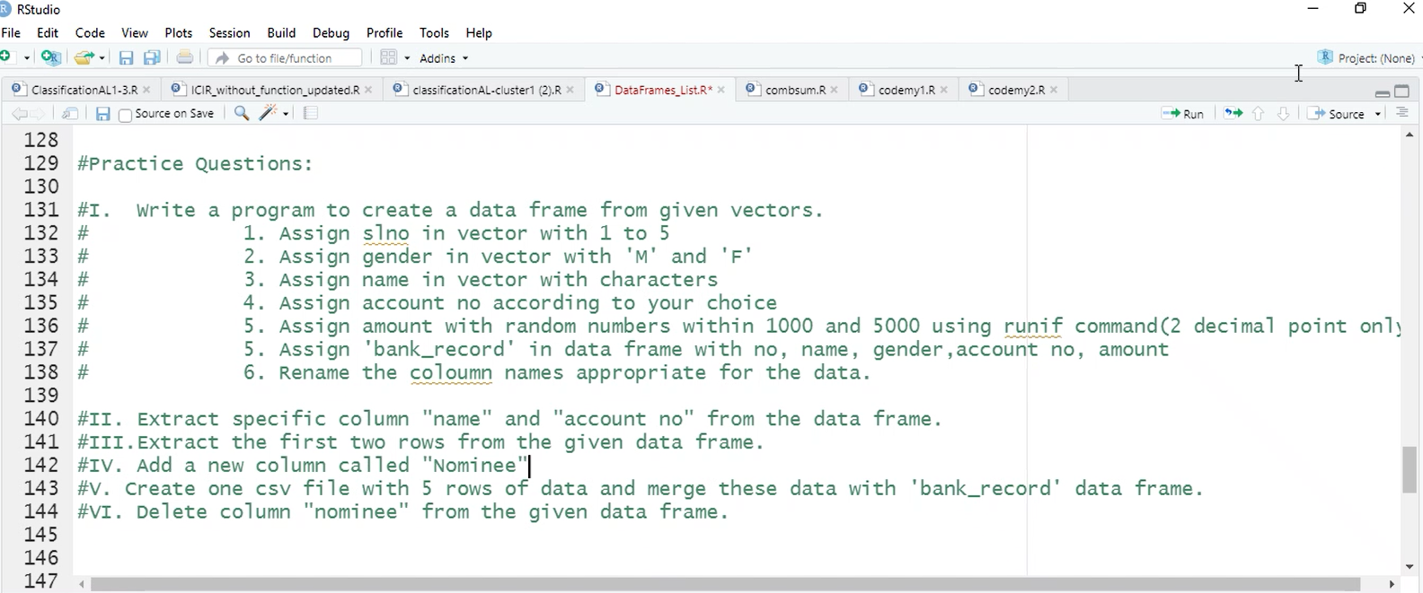 Solved RRStudio File Edit Code View Plots Session Build | Chegg.com