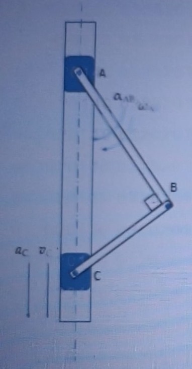 Solved At the given instant, the piston C moves downwards | Chegg.com