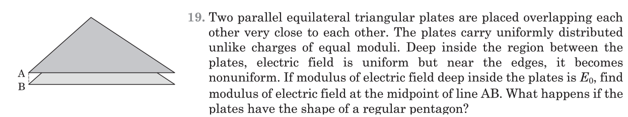 Solved 9. Two parallel equilateral triangular plates are | Chegg.com