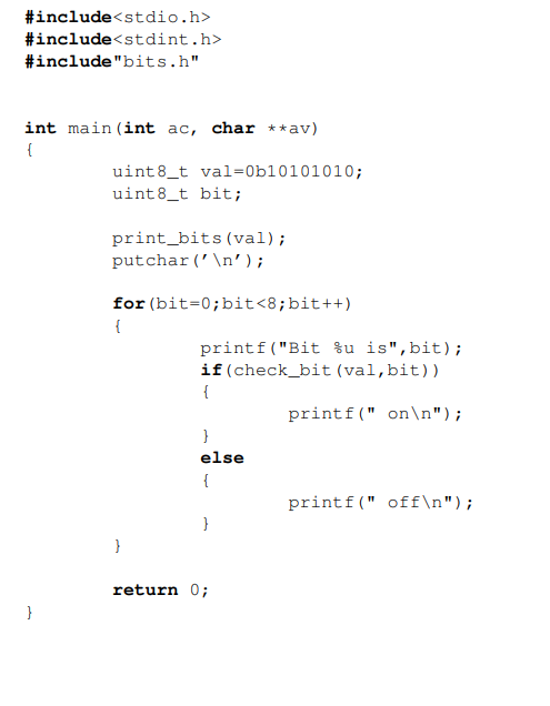 Solved 4.2 Reverse the bits in a byte Your next task is to | Chegg.com