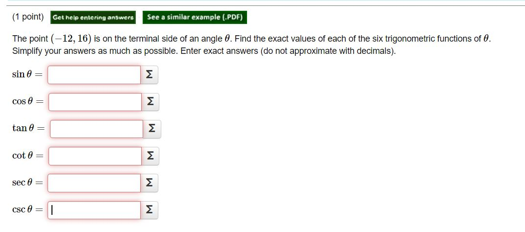Solved (1 point) Get help entering answers See a similar | Chegg.com