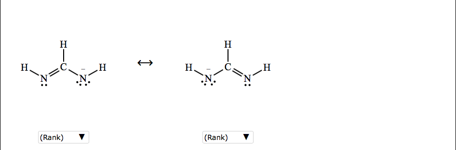 Solved Rank the resonance structures in each row of the | Chegg.com