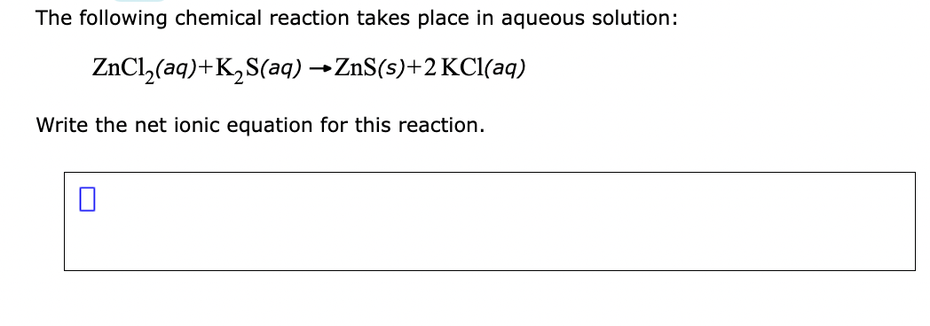 Solved The following chemical reaction takes place in | Chegg.com