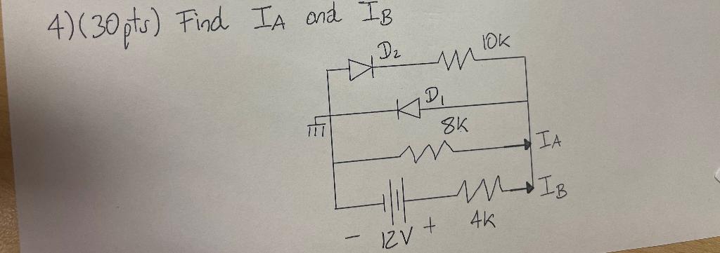 Solved 4) (30pts) Find IA and IB | Chegg.com