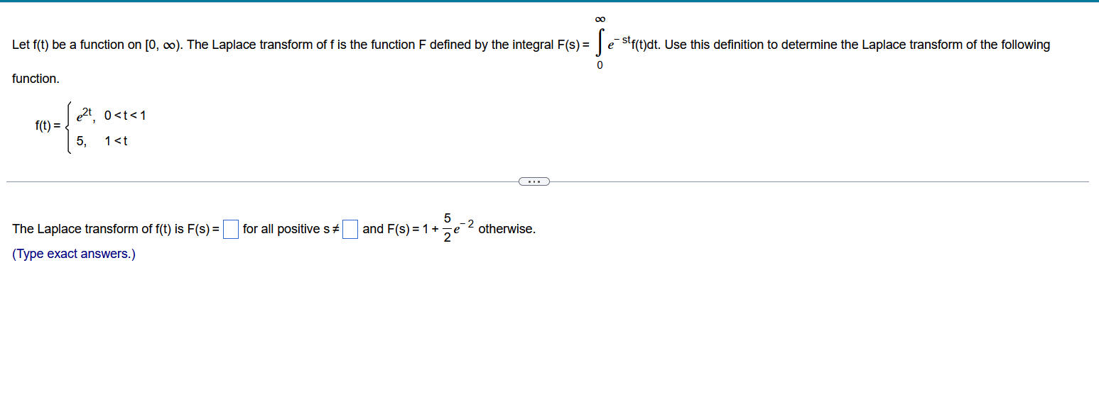 Solved Let f(t) be a function on [0,∞). The Laplace | Chegg.com