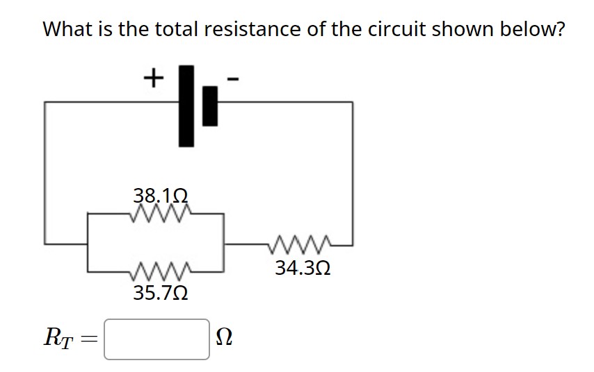 Solved What is the total resistance of the circuit shown | Chegg.com
