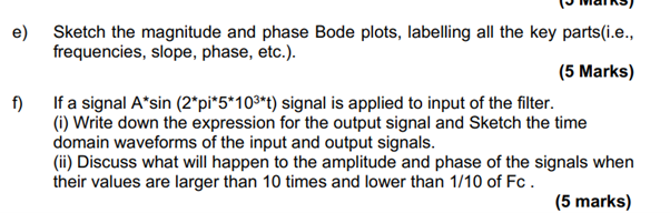 Solved A1 To design a VCVS filter as shown in Figure A1 (a), | Chegg.com