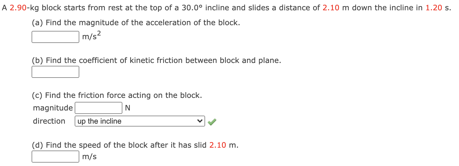 Solved A 2.90-kg block starts from rest at the top of a | Chegg.com
