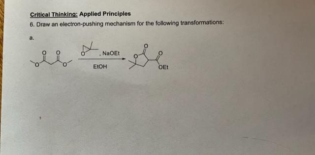 Solved Critical Thinking: Applied Principles 6. Draw an | Chegg.com