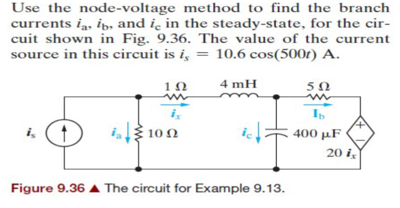Solved Use the node-voltage method to find the branch | Chegg.com