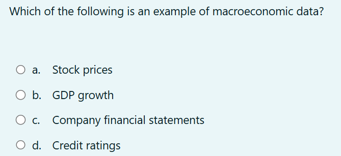 Solved Which of the following is an example of macroeconomic | Chegg.com