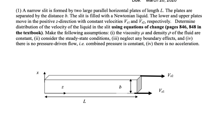 Solved Due. Vidl LII 20, 2020 (1) A narrow slit is formed by | Chegg.com