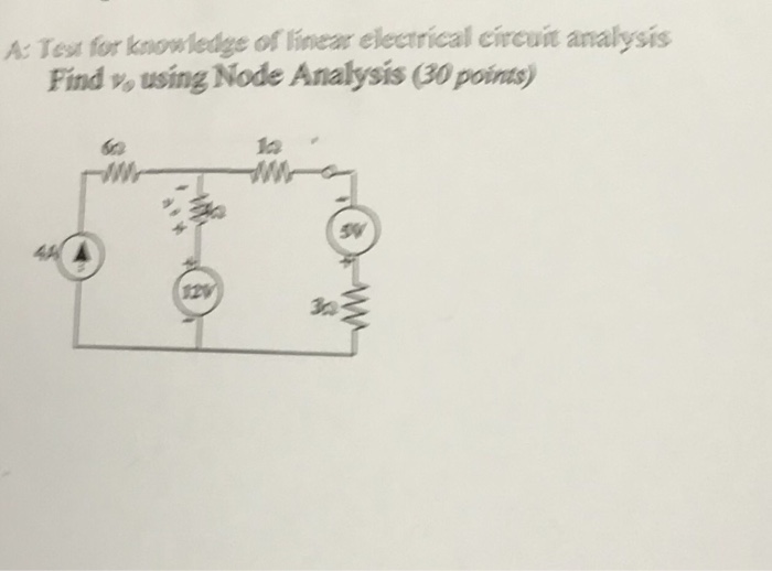 Solved A: Test for knowledge of linear elect rical circuit | Chegg.com