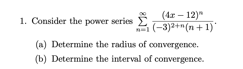 Solved Consider the power series | Chegg.com