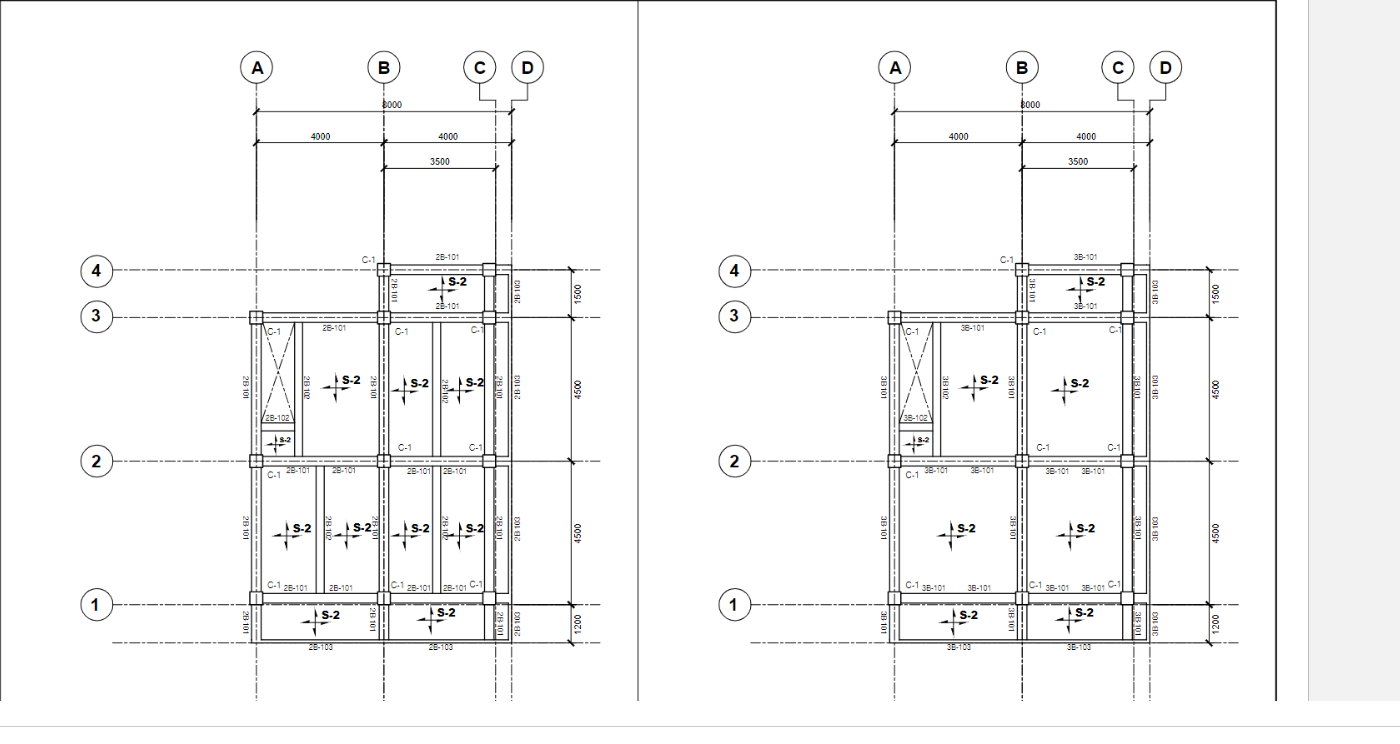 SECOND FLOOR BEAM LAYOUT & TYPICAL 3RD FLOOR BEAM | Chegg.com