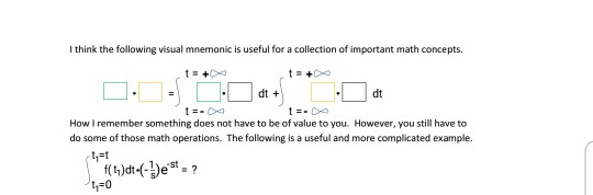 I think the following visual mnemonic is useful for a | Chegg.com