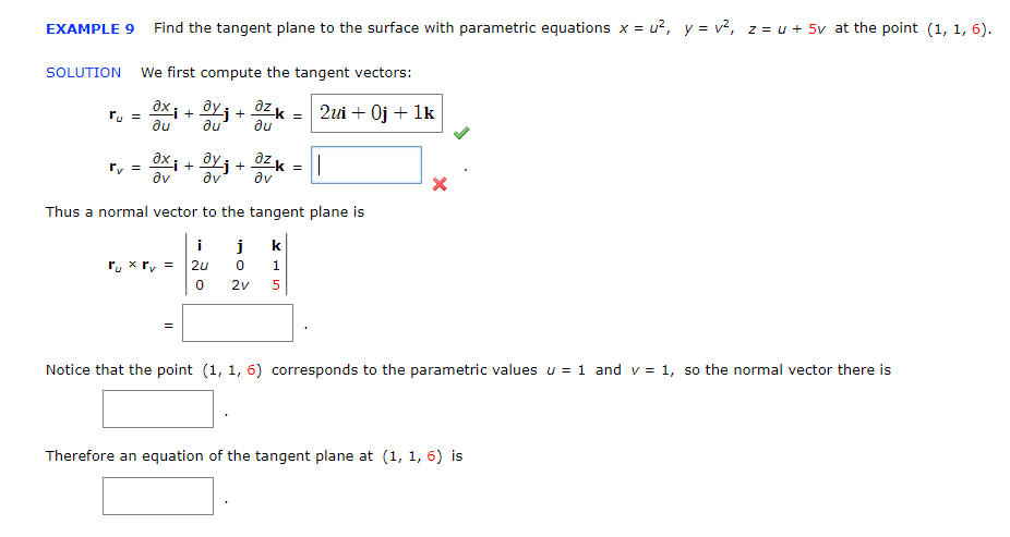 Solved EXAMPLE 9 Find the tangent plane to the surface with | Chegg.com