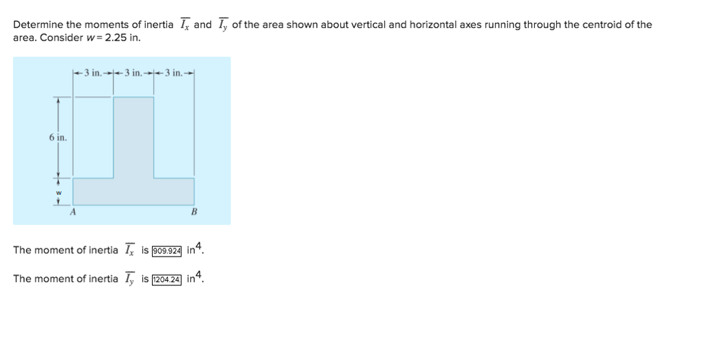 Solved Determine the moments of inertia Ix⎯⎯⎯Ix¯ and | Chegg.com