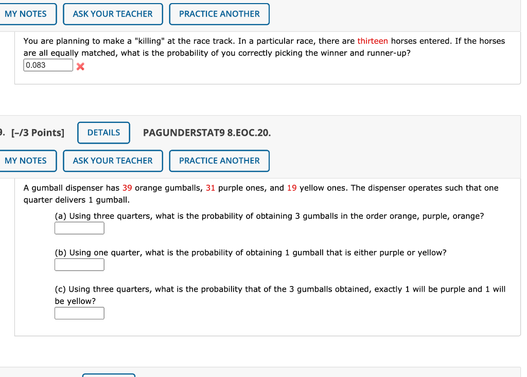 Solved MY NOTES ASK YOUR TEACHER PRACTICE ANOTHER You are | Chegg.com