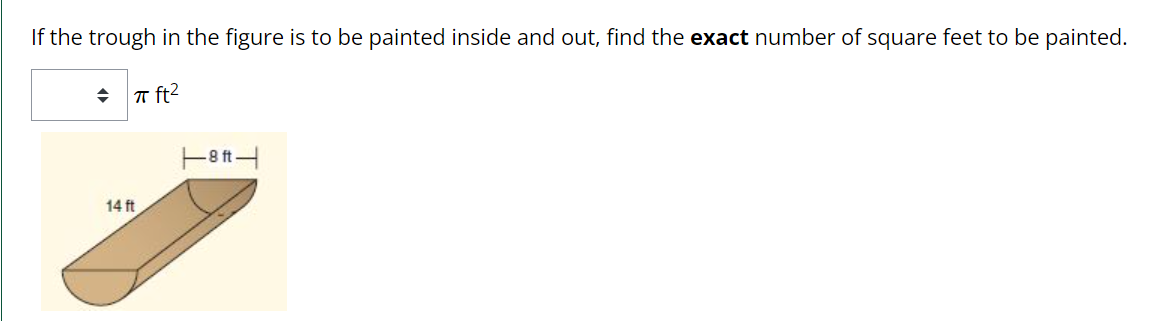 Solved If the trough in the figure is to be painted inside | Chegg.com