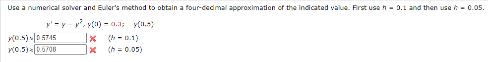 Solved Use a numerical solver and Euler's method to obtain a | Chegg.com