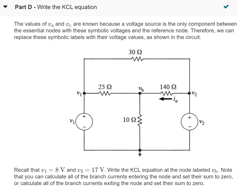Solved Learning Goal: To use the node-voltage method to | Chegg.com