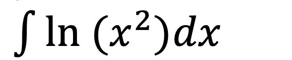 Solved ∫﻿﻿ln(x2)dx | Chegg.com