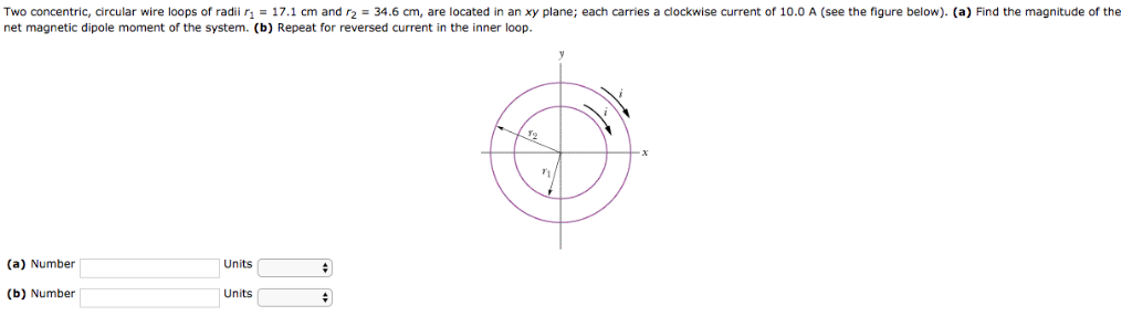 Solved Two concentric, circular wire loops of radii r 17.1 | Chegg.com