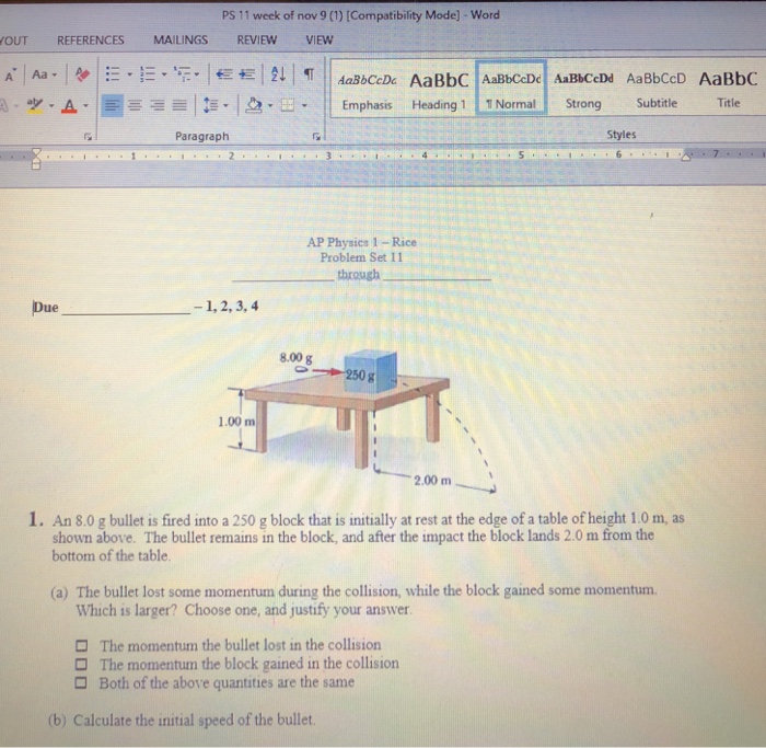 Solved Ps 11 Week Of Nov 9 1 [compatibility Mode] Word Out