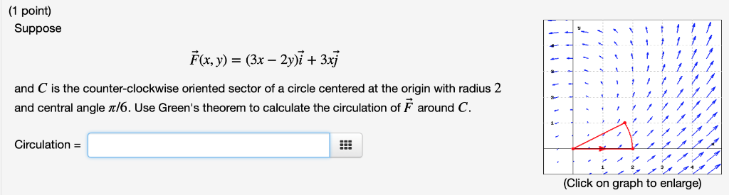 Solved (1 point) Suppose and C is the counter-clockwise | Chegg.com