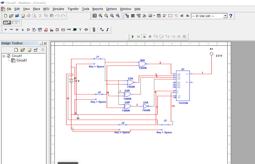 Solved Circuit1 Multisim Circuit 1 Eile Edit View 
