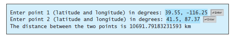 Solved JAVA PROGRAMMING (Geometry: great circle distance) | Chegg.com