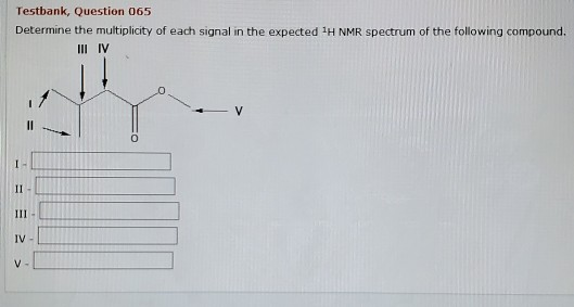 Solved determine the multiplicity of each signal in the | Chegg.com