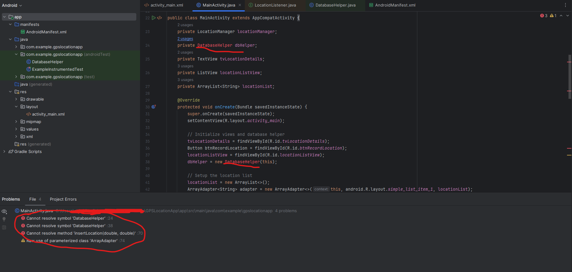 Solved Hello can you please fix my android studio api 27 | Chegg.com